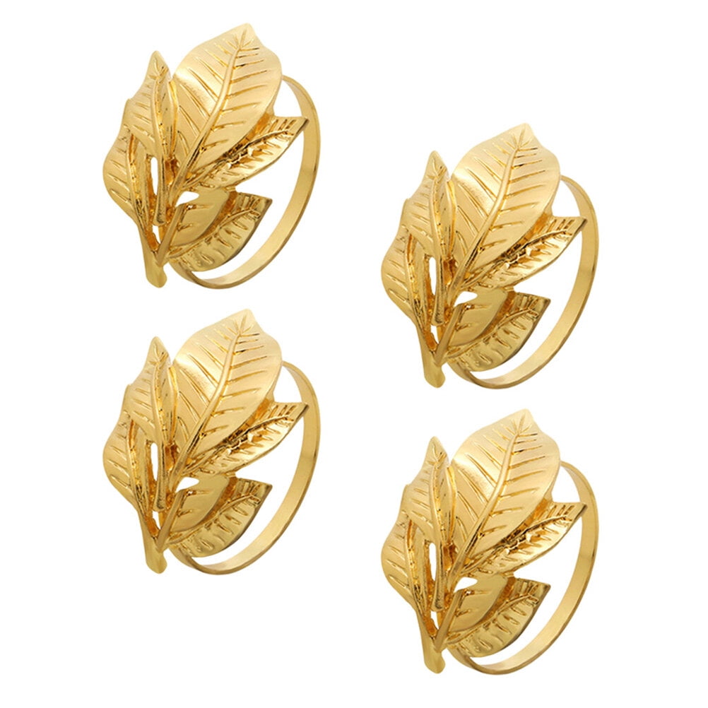 FONWILYO 4Pcs Unique Leaf Shape Napkin Holders for Tables Suitable for ...