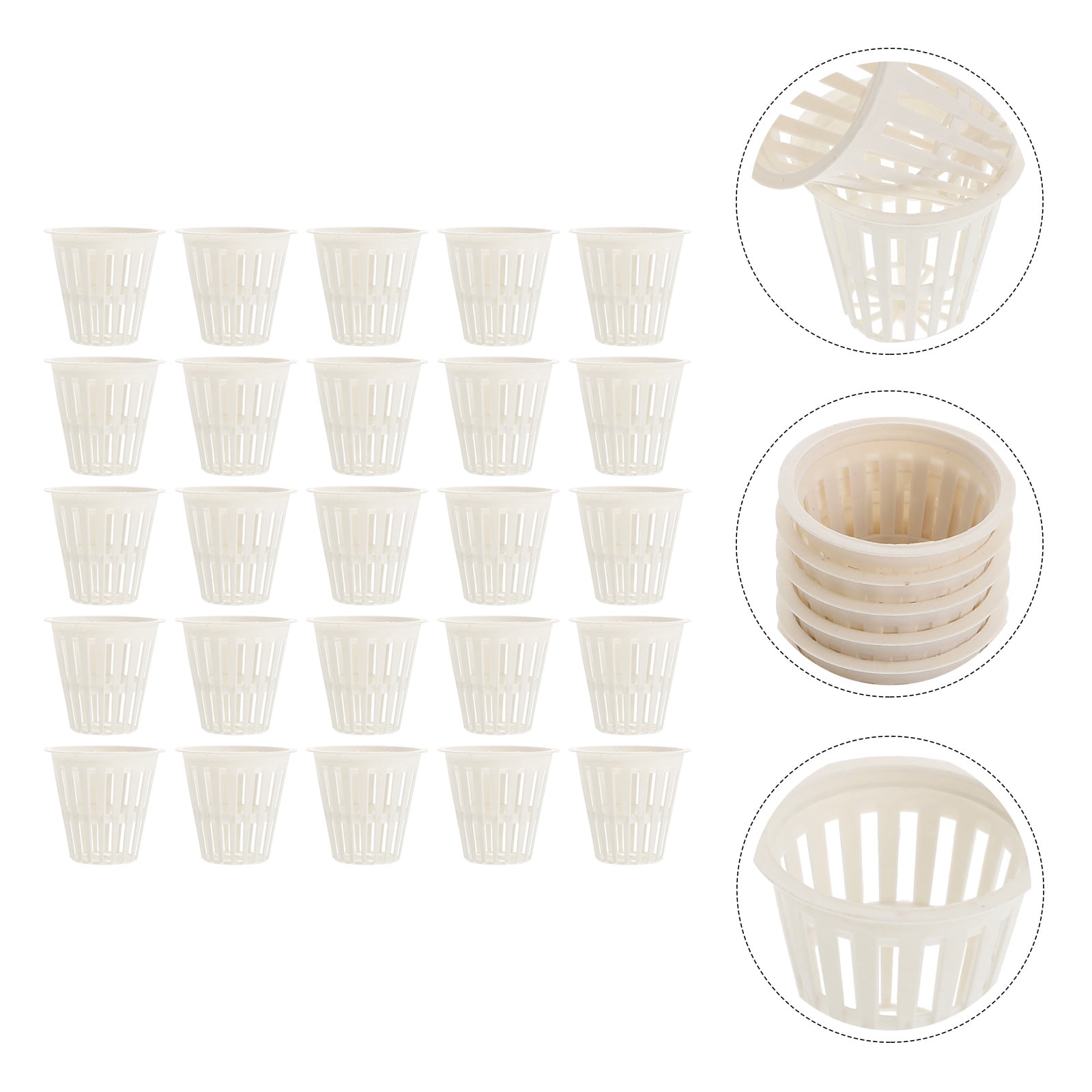 FONWILYO 50Pack Hydroponic Planting Plastic for Peppers Root Control ...