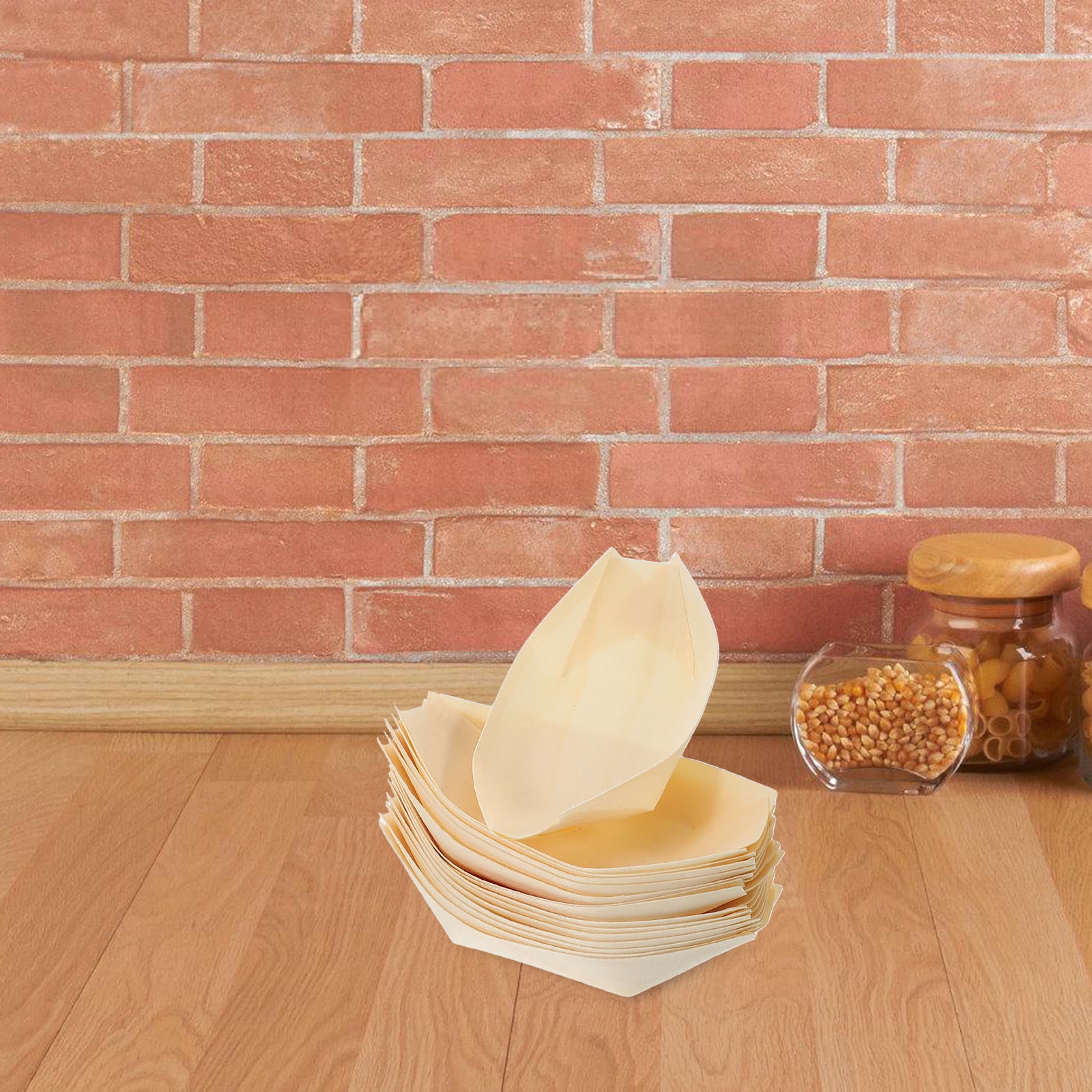 FONWILYO 50Pcs Kraft Paper Food Boats for Food Serving and Packaging ...