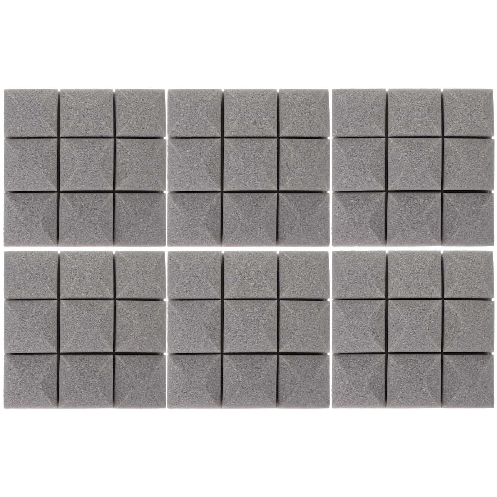 FONWILYO 6Pcs Soundproofing Acoustic Panels Grey Rubber Cotton for Home ...