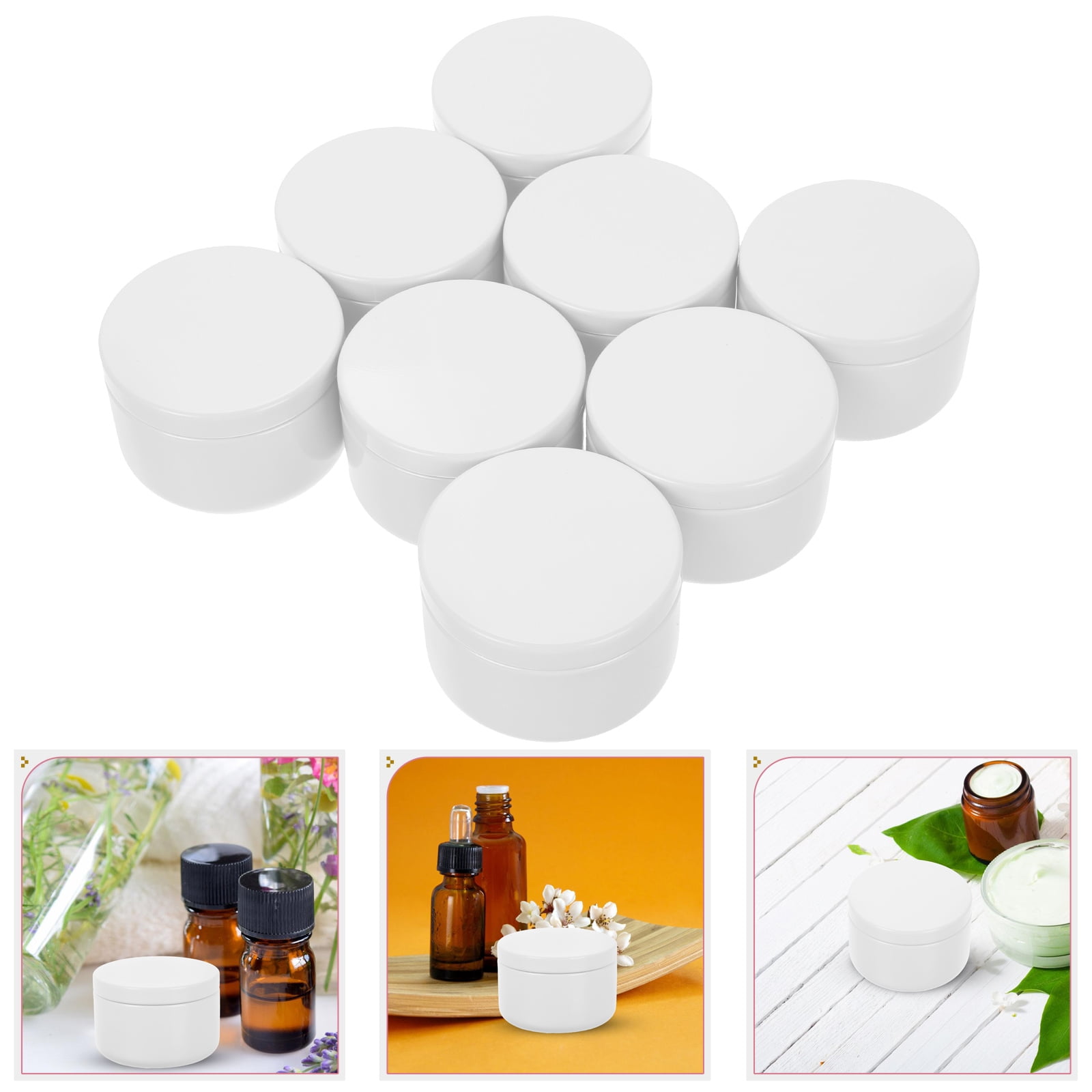 FONWILYO 8Pcs Essential Oil Containers in White for Aromatherapy and ...