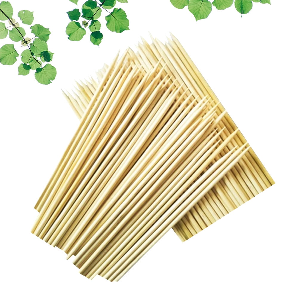 FONWILYO Bamboo Sticks 600Pcs for Meat Skewers Light Yellow Certified ...