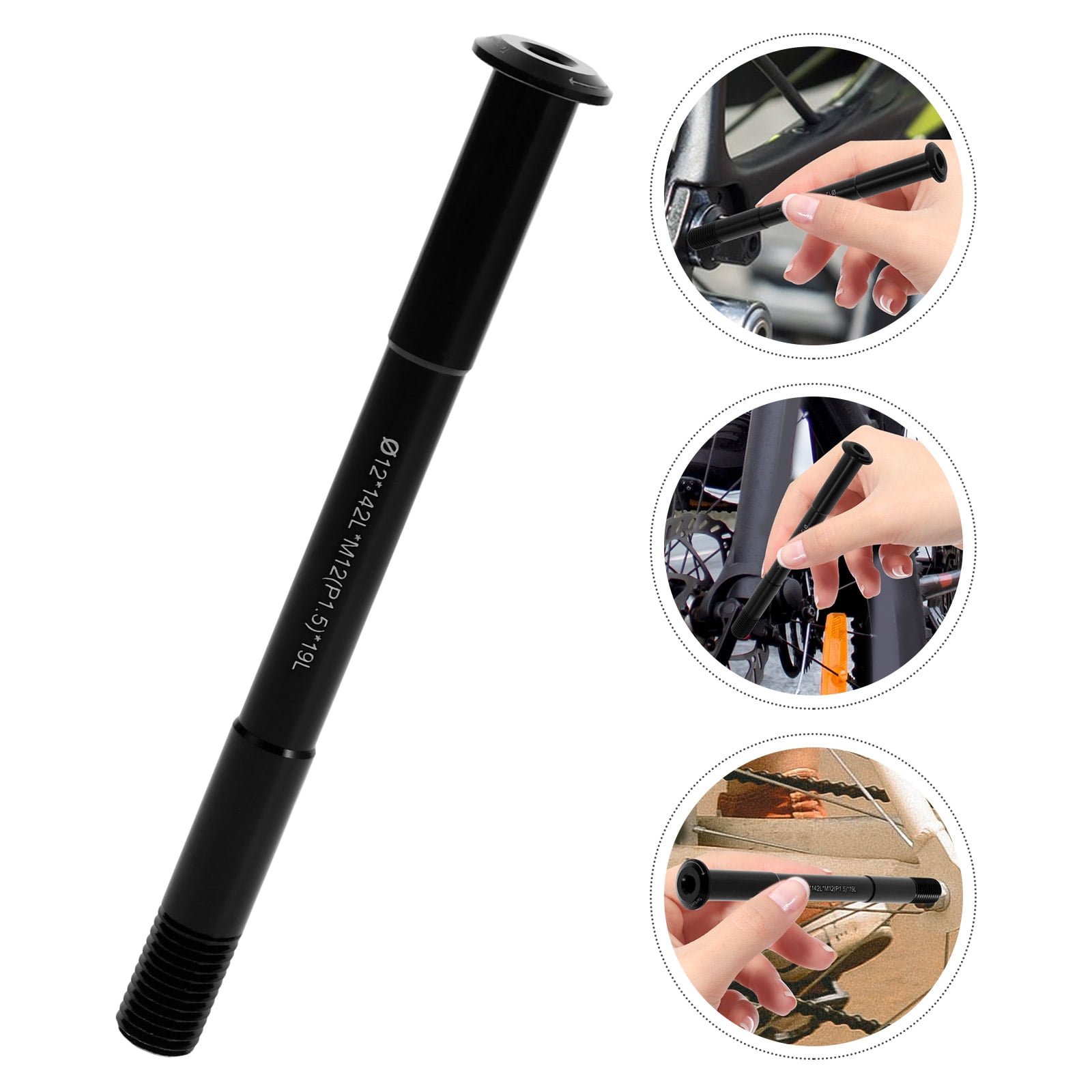 FONWILYO Bike Thru Axle Aluminium Alloy Cylindrical 1Pack Stable Riding ...