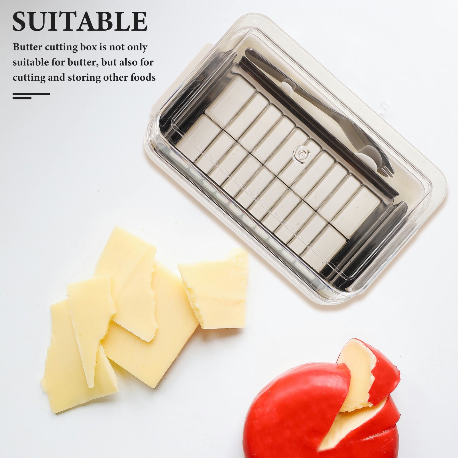 FONWILYO Butter Holder With Lid 1Pc Elegant Plastic Storage For ...