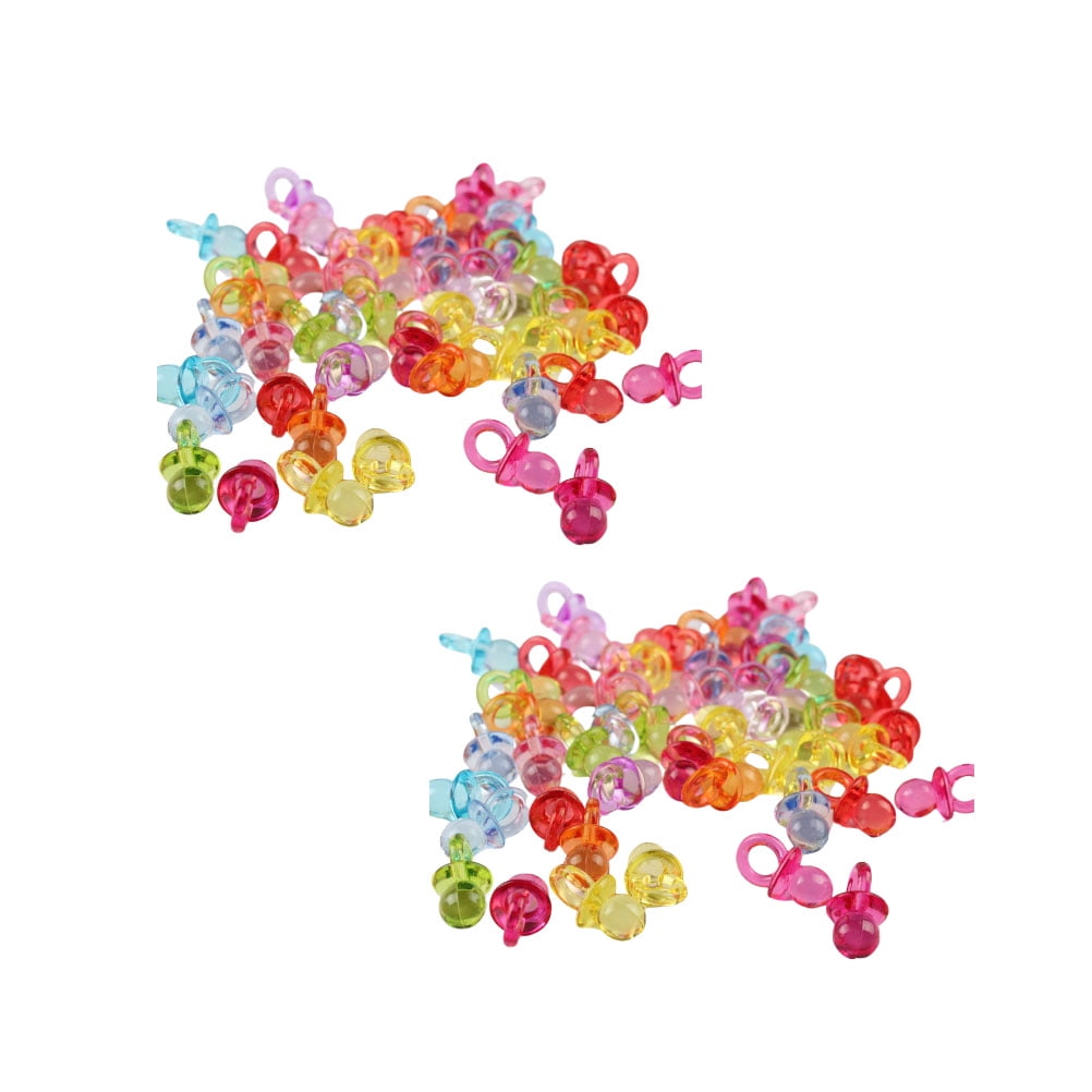 FONWILYO Childrens Pacifier 80 Pcs Acrylic Transparent Round Handle ...