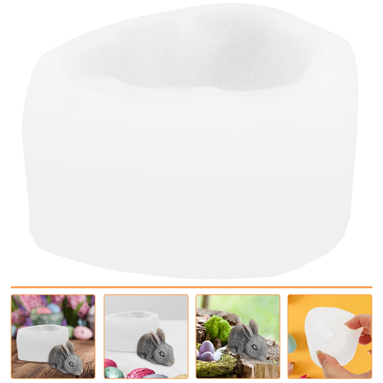 FONWILYO Easter Bunny Mold 1Pack for Wax Gypsum Epoxy Resin Cement ...