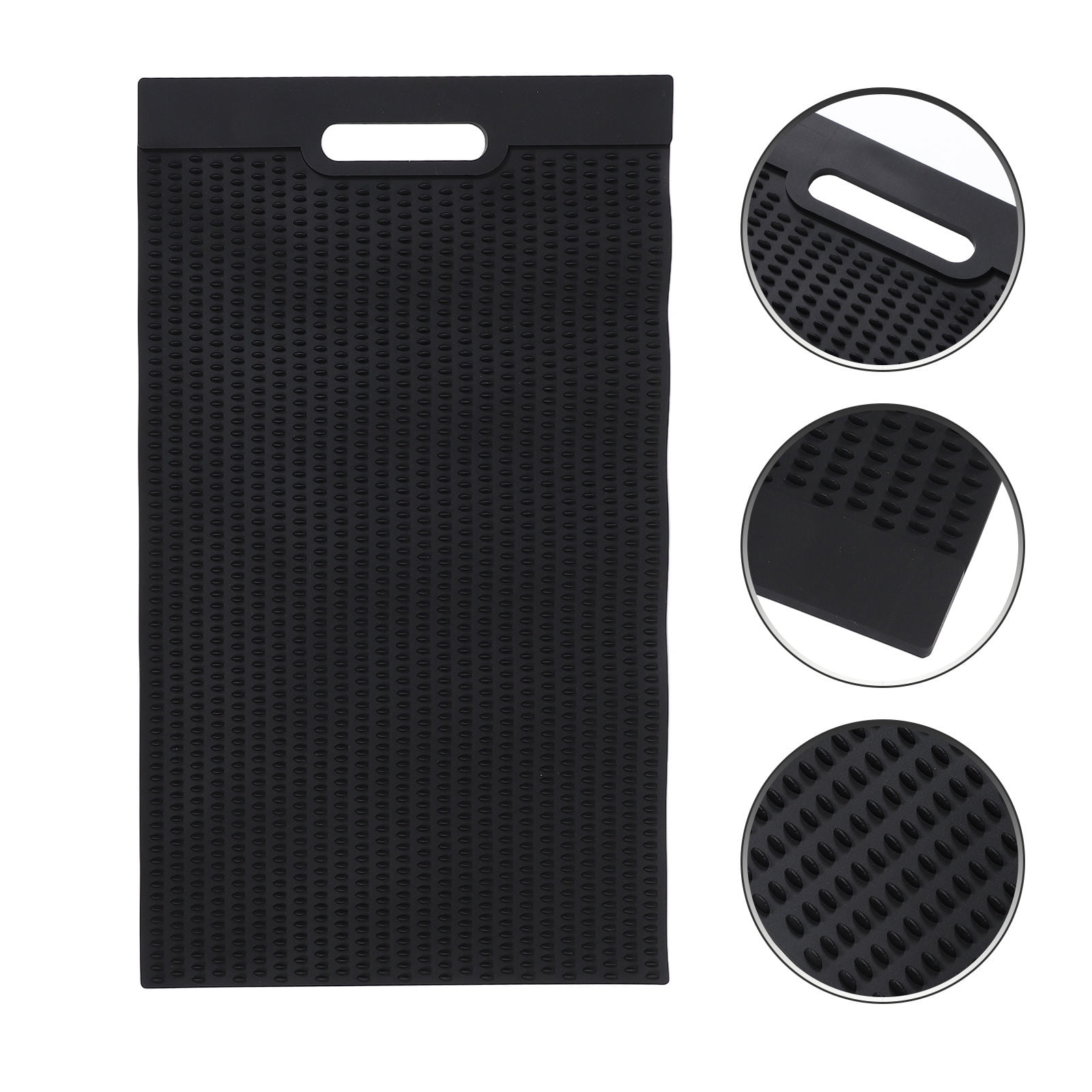 FONWILYO Fish Measuring Board 61x35.5x0.6in Rectangular Shape Black PVC ...