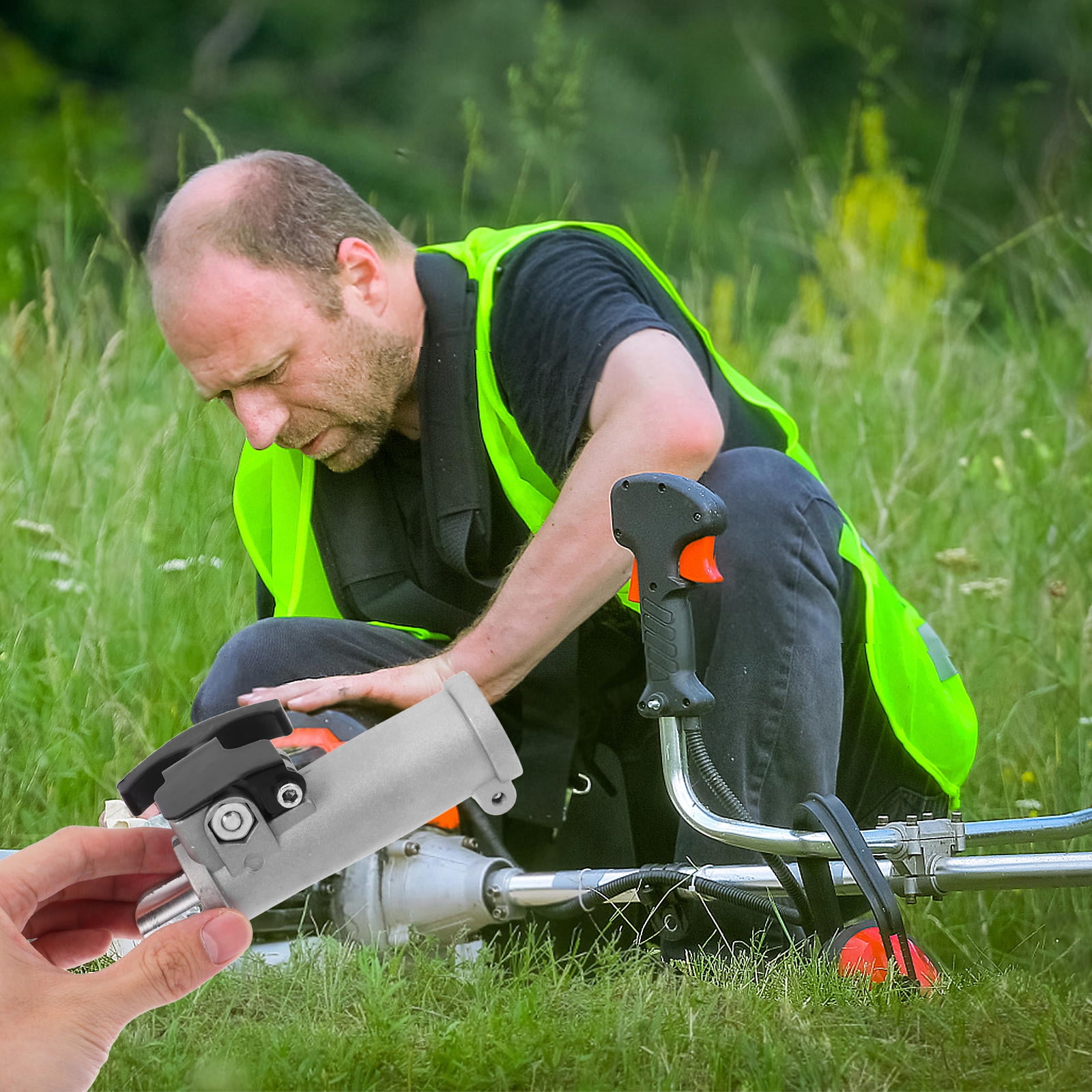 FONWILYO Lawn Mower Hitch Attachment 1Pcs Silver Trimmer Shaft ...