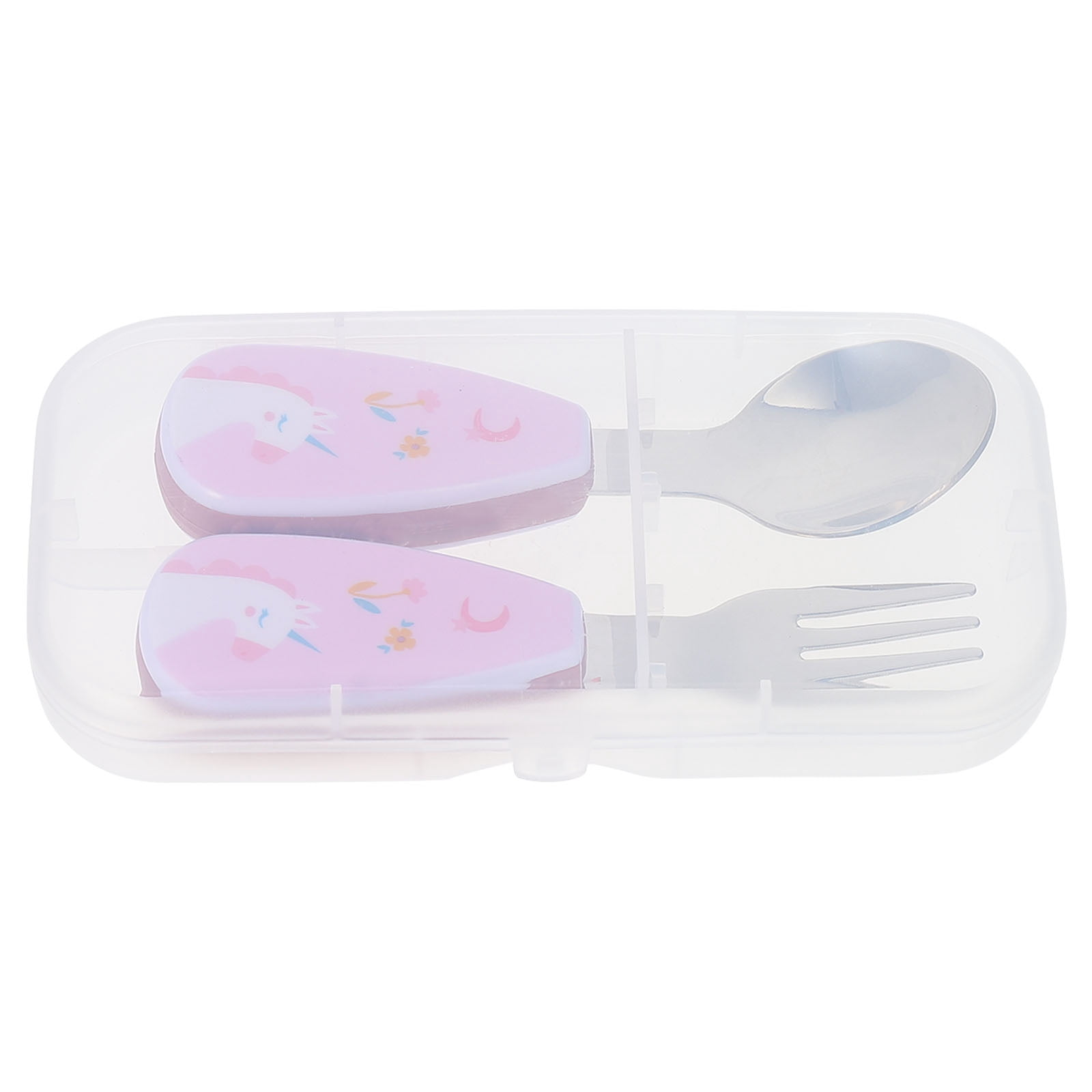 FONWILYO Pink Plastic Fork Short Handle Training 1 Set - Walmart.com