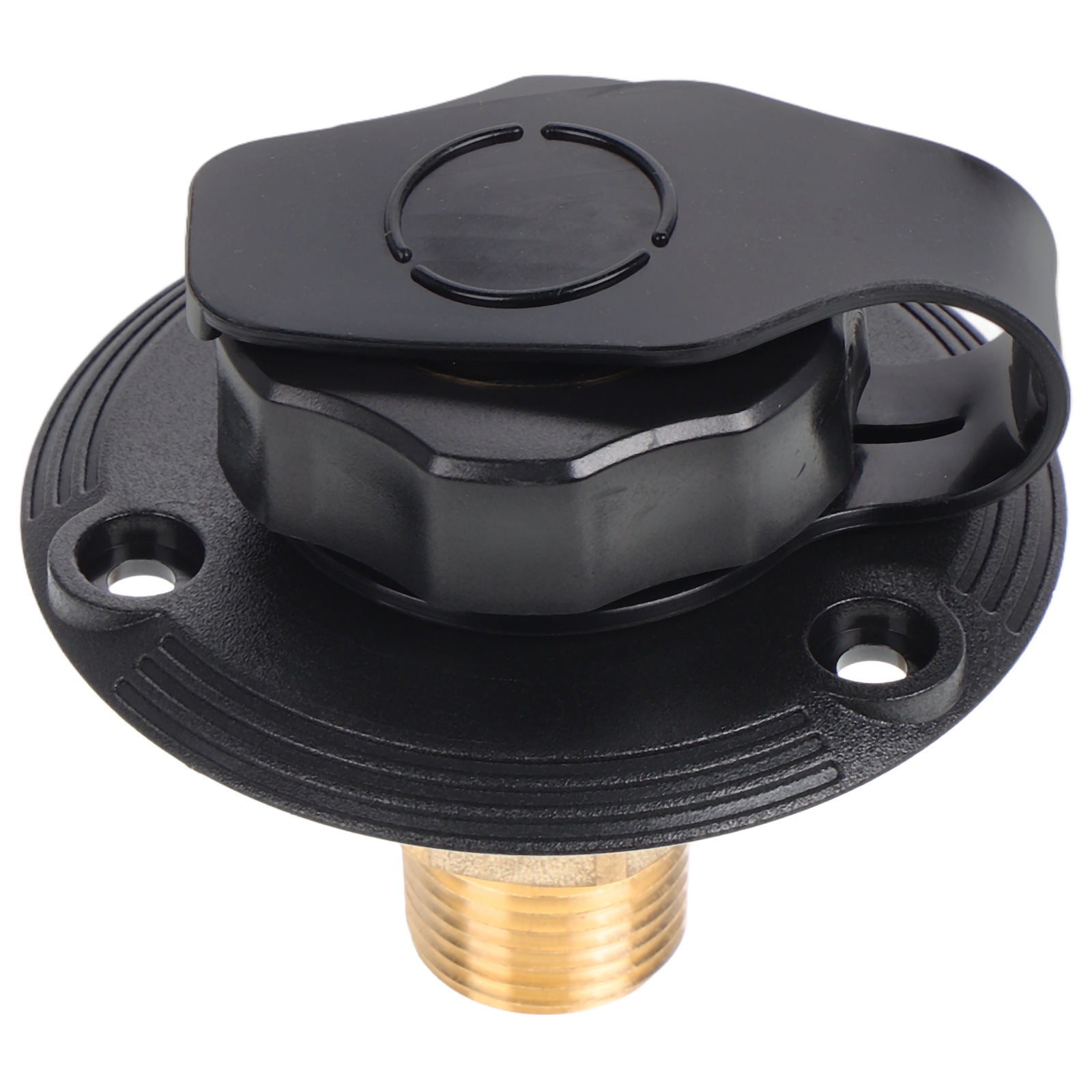 FONWILYO Rv Water Fill Inlet with Check Valve 1 Set Black Abs Brass for ...