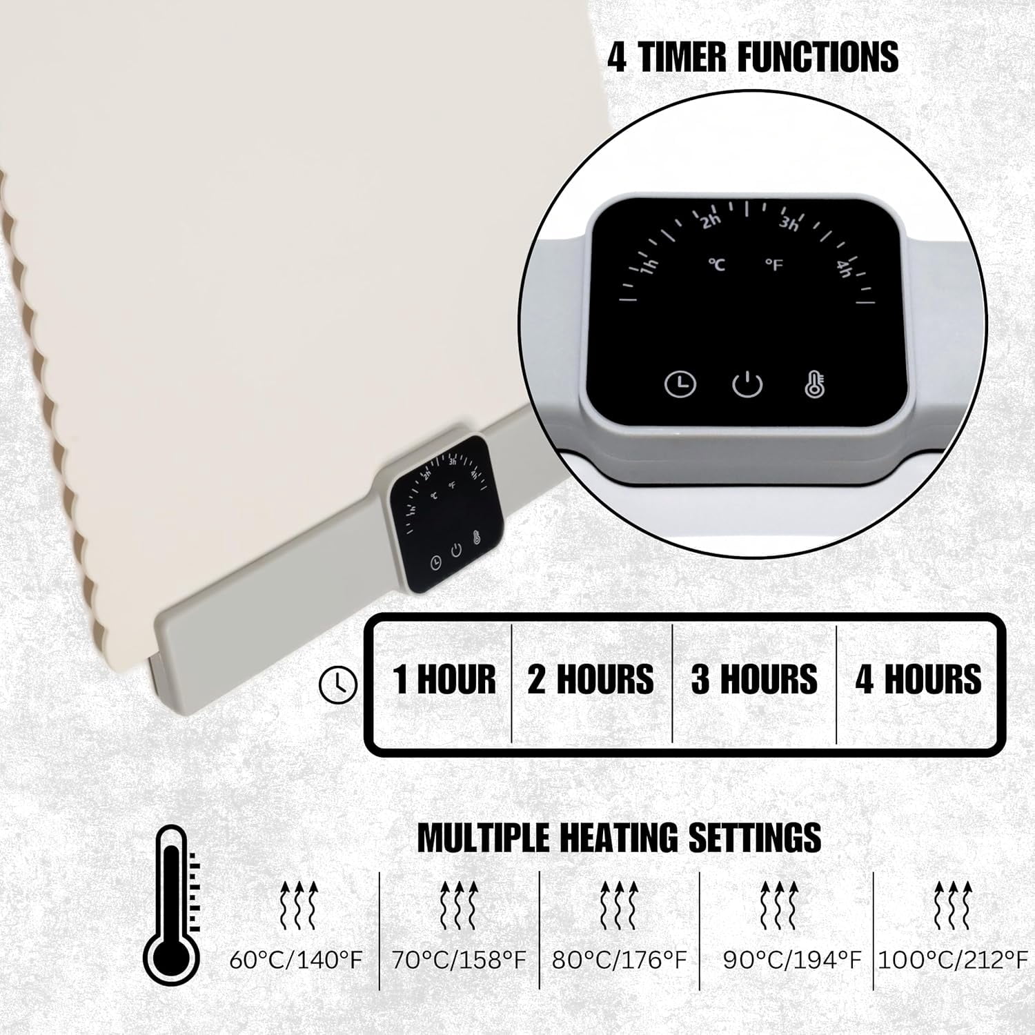 FOOD WARMING MAT, Electric Portable Silicone Warming Plate, Roll Up ...