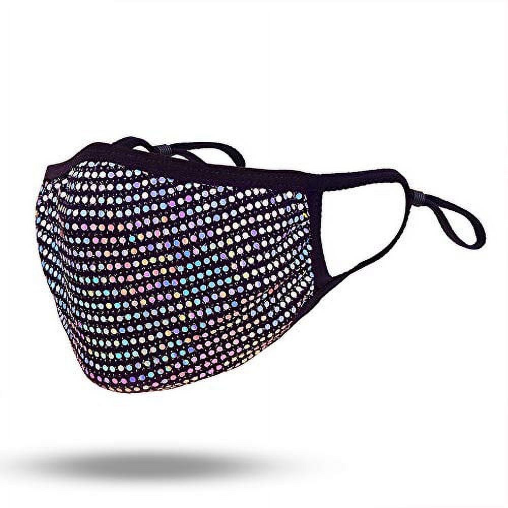FOOFUM Sequin Face Mask for Women- Rhinestone Face Mask Carnival Party ...