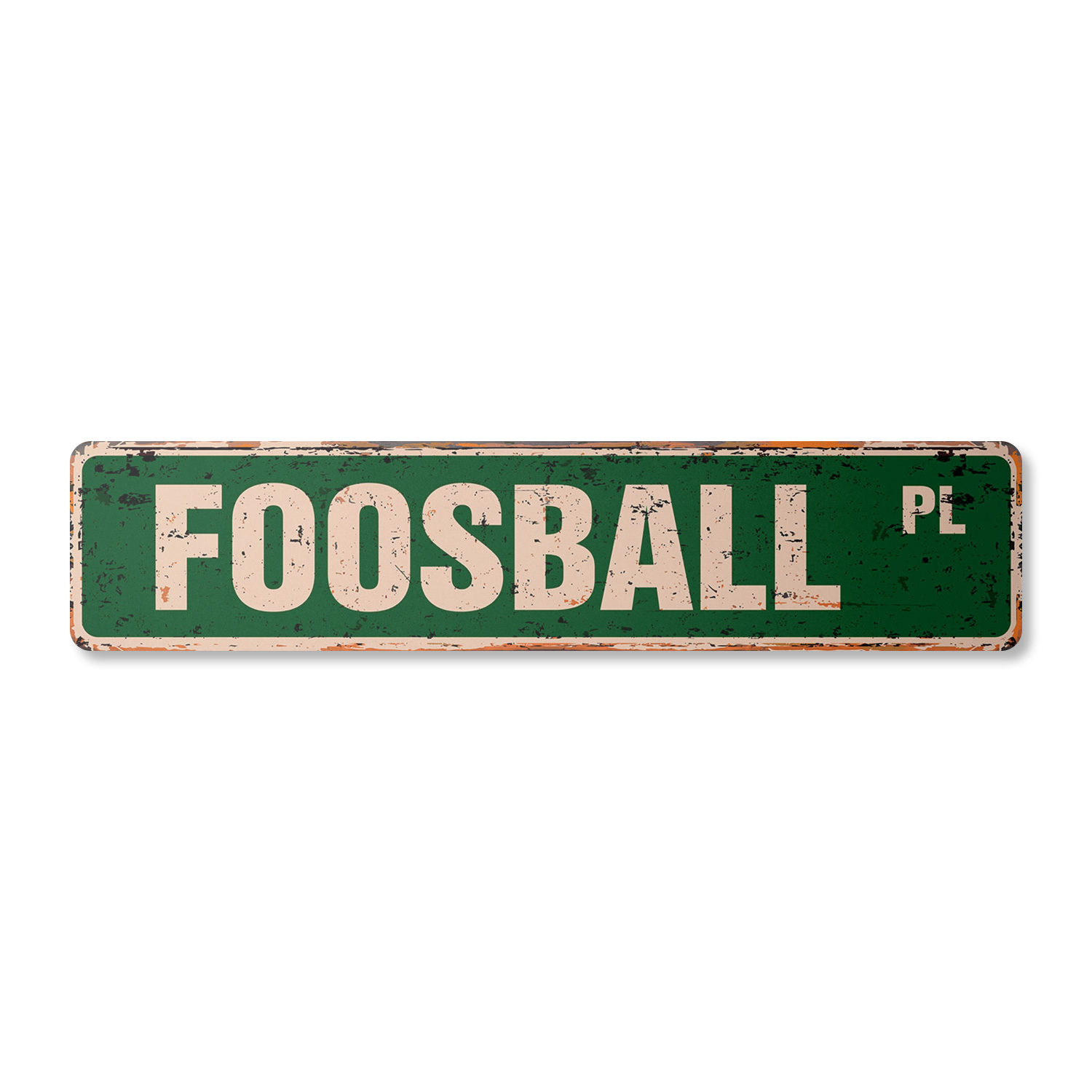 FOOSBALL Vintage Plastic Street Sign game room foos ball parts | Indoor ...