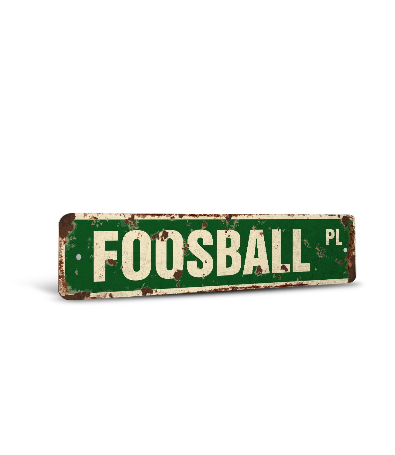 FOOSBALL Vintage Style Rustic Street Sign – Game Room Foos Ball Parts ...