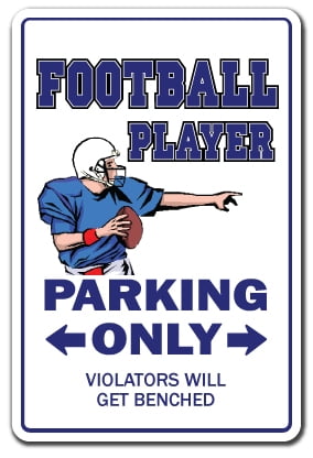 FOOTBALL PLAYER Decal parking fan foot ball qb team high school pro ...