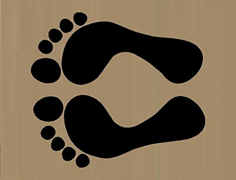FOOTPRINTS 1 pair LRG ~ WALL OR FLOOR DECAL, HOME DECOR QTY 1 PAIR OF ...