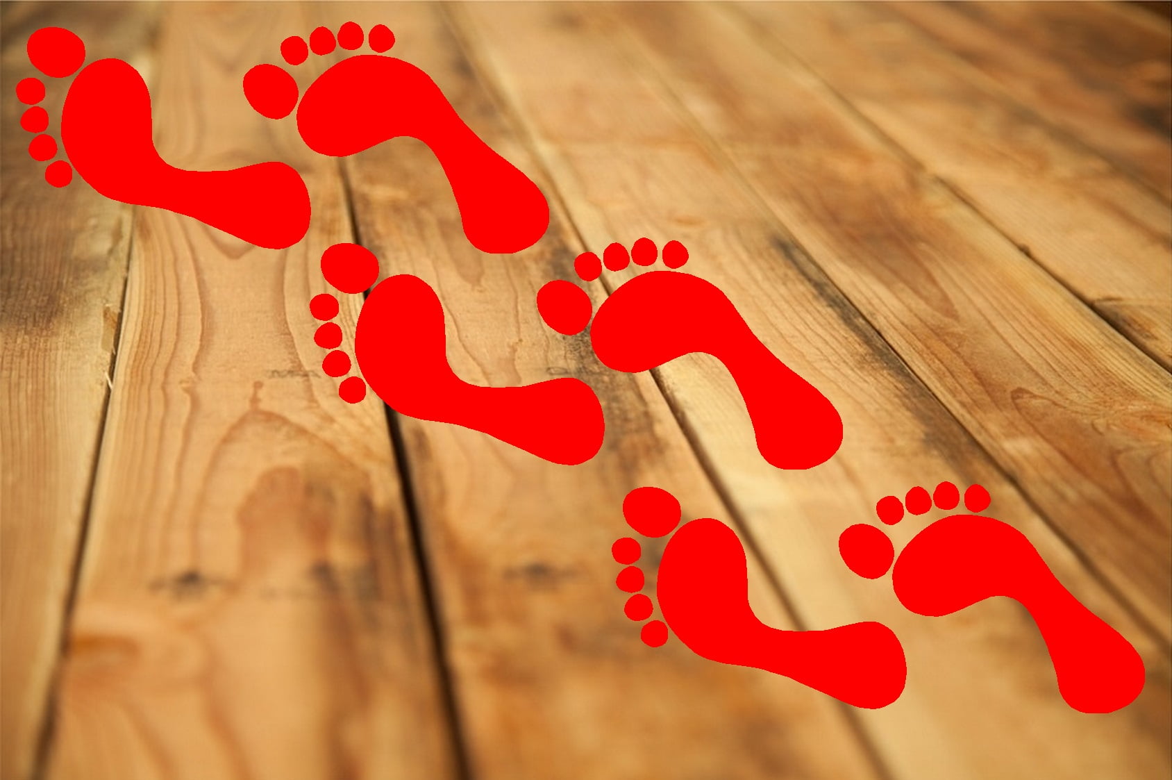 FOOTPRINTS ~ WALL OR FLOOR DECAL, HOME DECOR QTY 6 feet ea. 2" X 5 ...