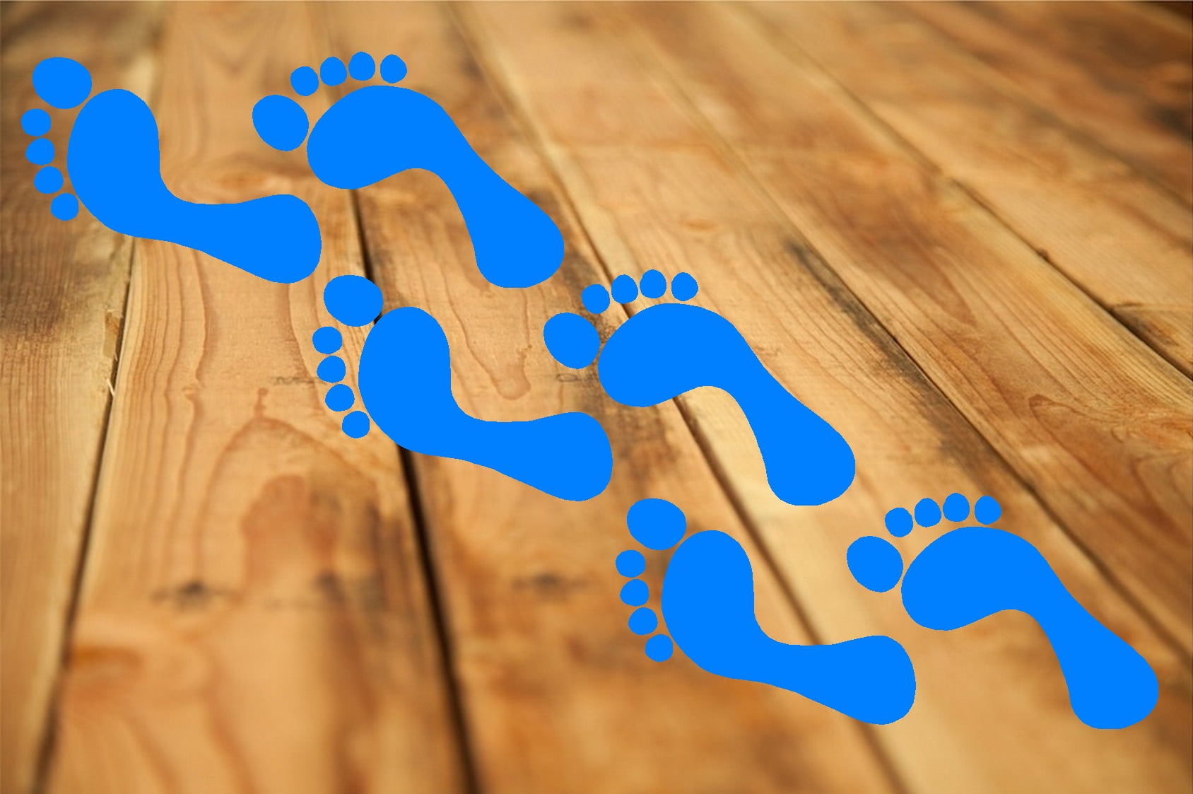 FOOTPRINTS ~ WALL OR FLOOR DECAL, HOME DECOR QTY 6 feet ea. 2" X 5 ...