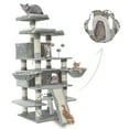 FOOWIN 68" Large Cat Tree, Multi-Level Cat Tower with Sisal Scratching ...