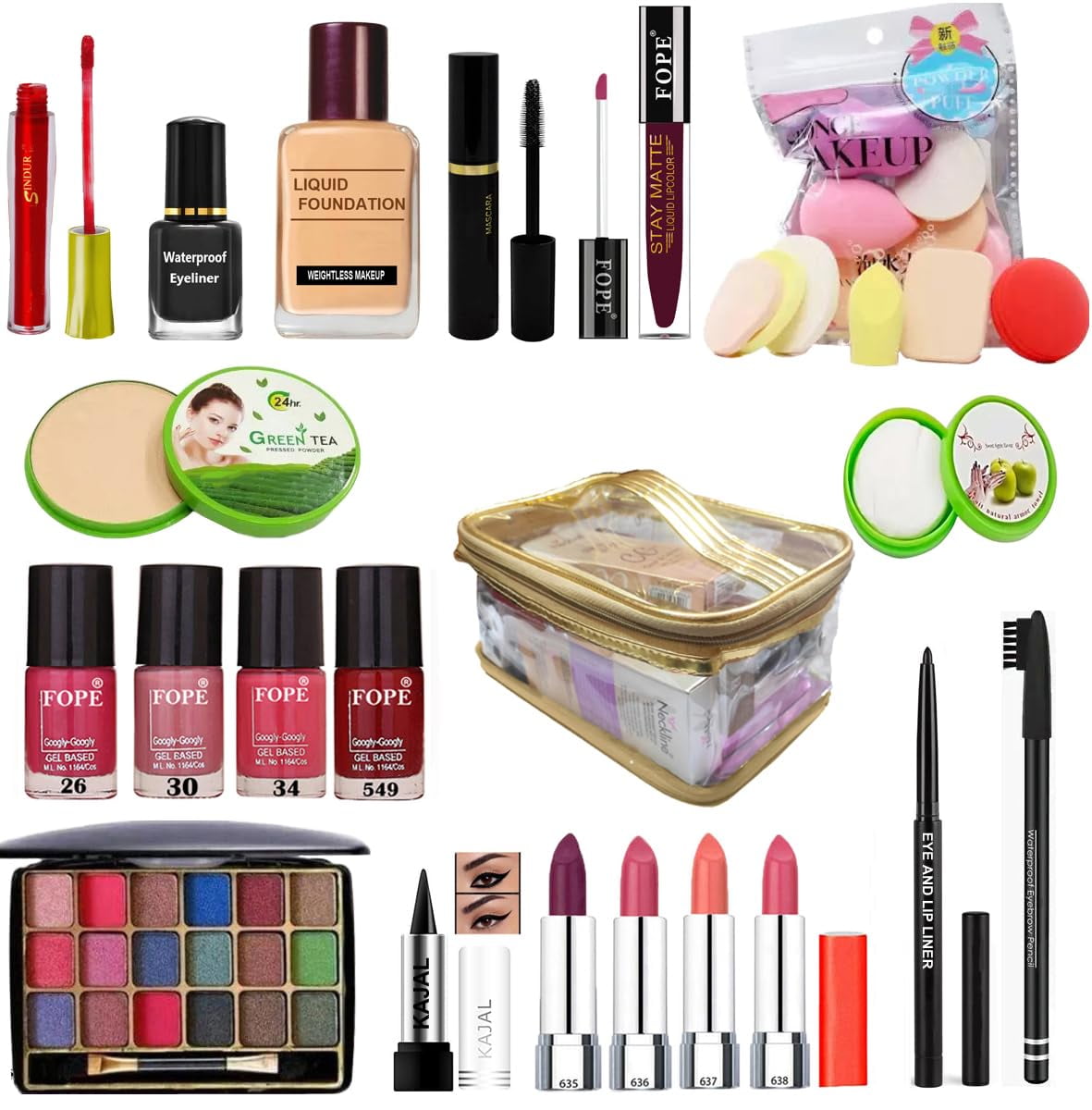 FOPE Every Day Glow Makeup kit Combo Set PACK of 26 For womenGirls ...