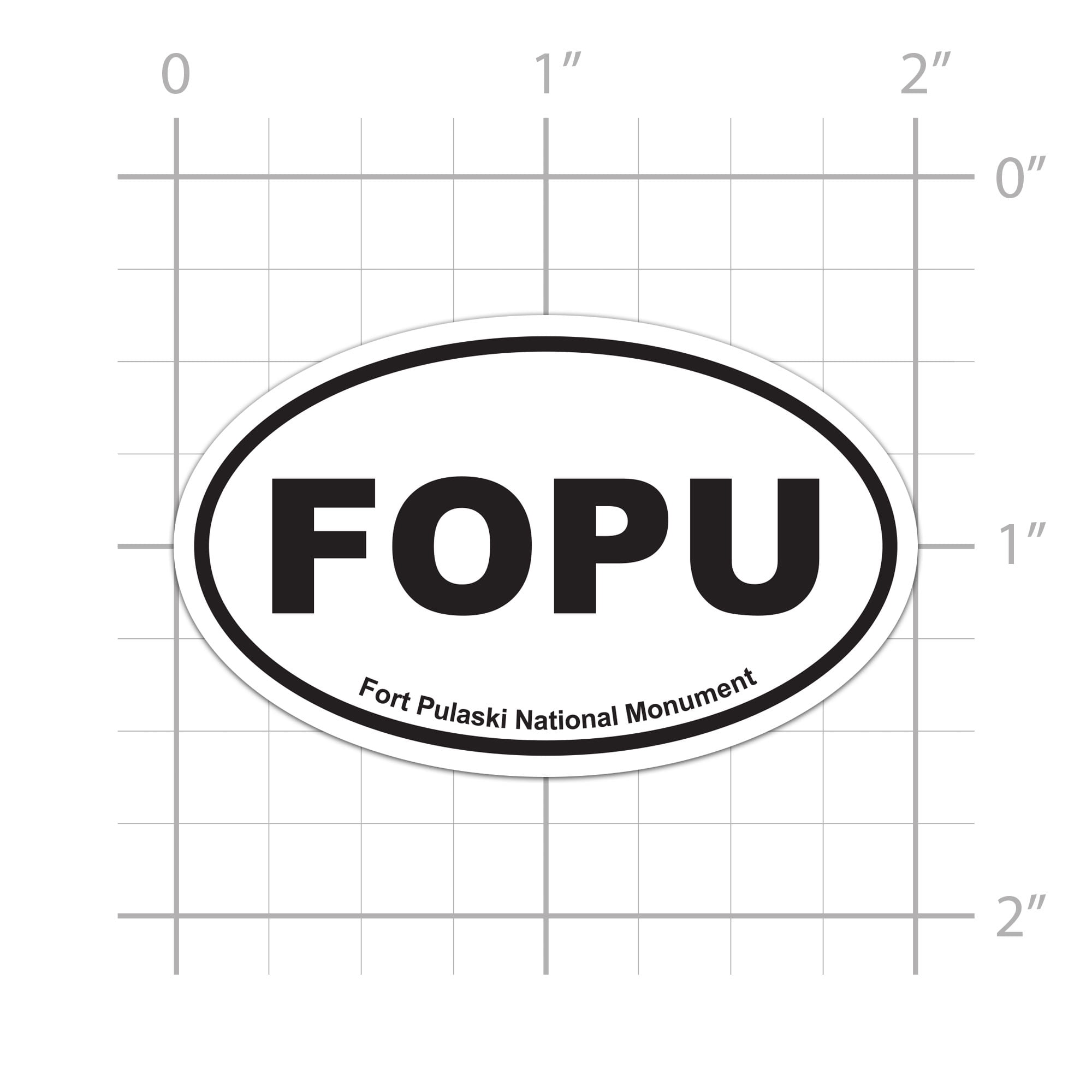 FOPU Fort Pulaski National Monument Sticker for water bottle phone ...