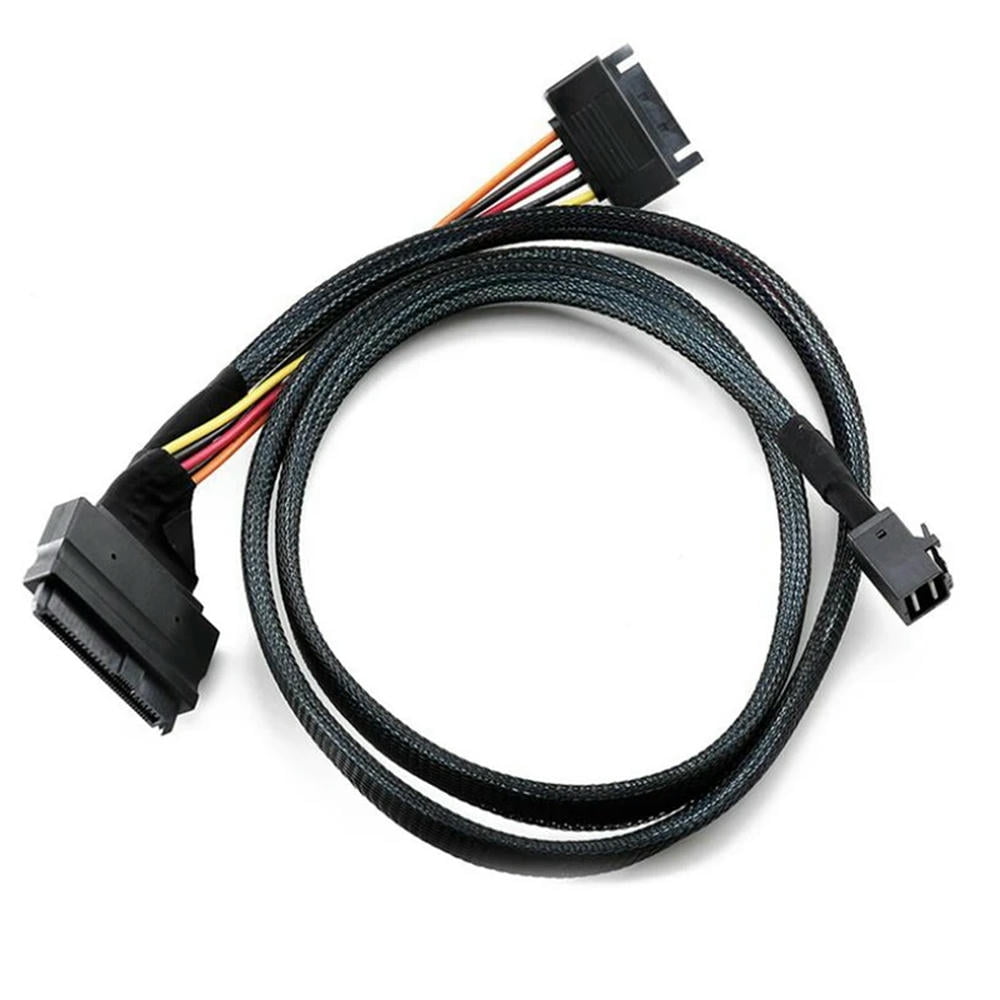FOR 0.75M/2.46Ft Mini SAS SFF 8643 To U.2 SFF-8639 Cable With 15 Pin ...