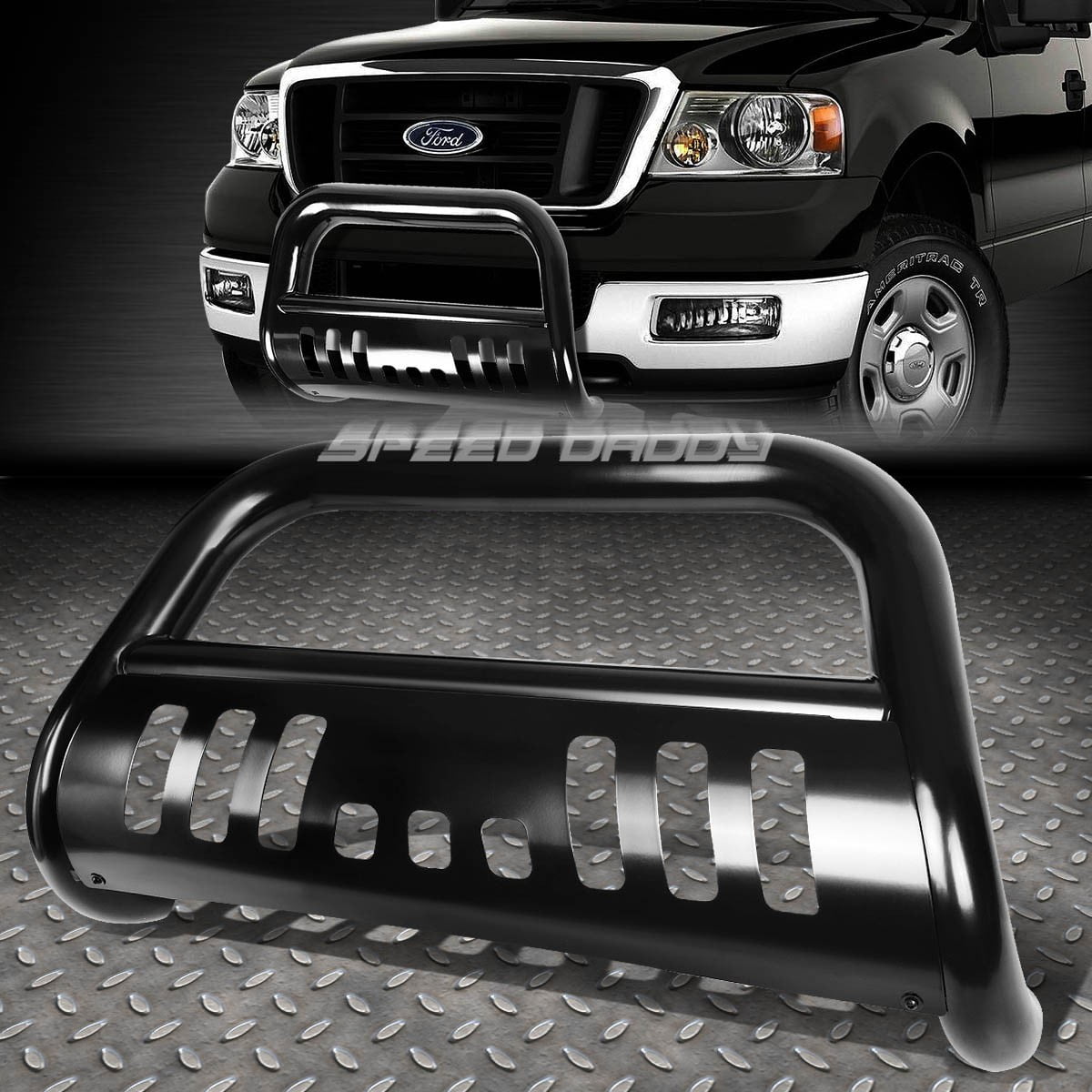 FOR 04-24 FORD F150 NON-ECOBOOST/03+EXPEDITION BLACK BULL BAR PUSH ...