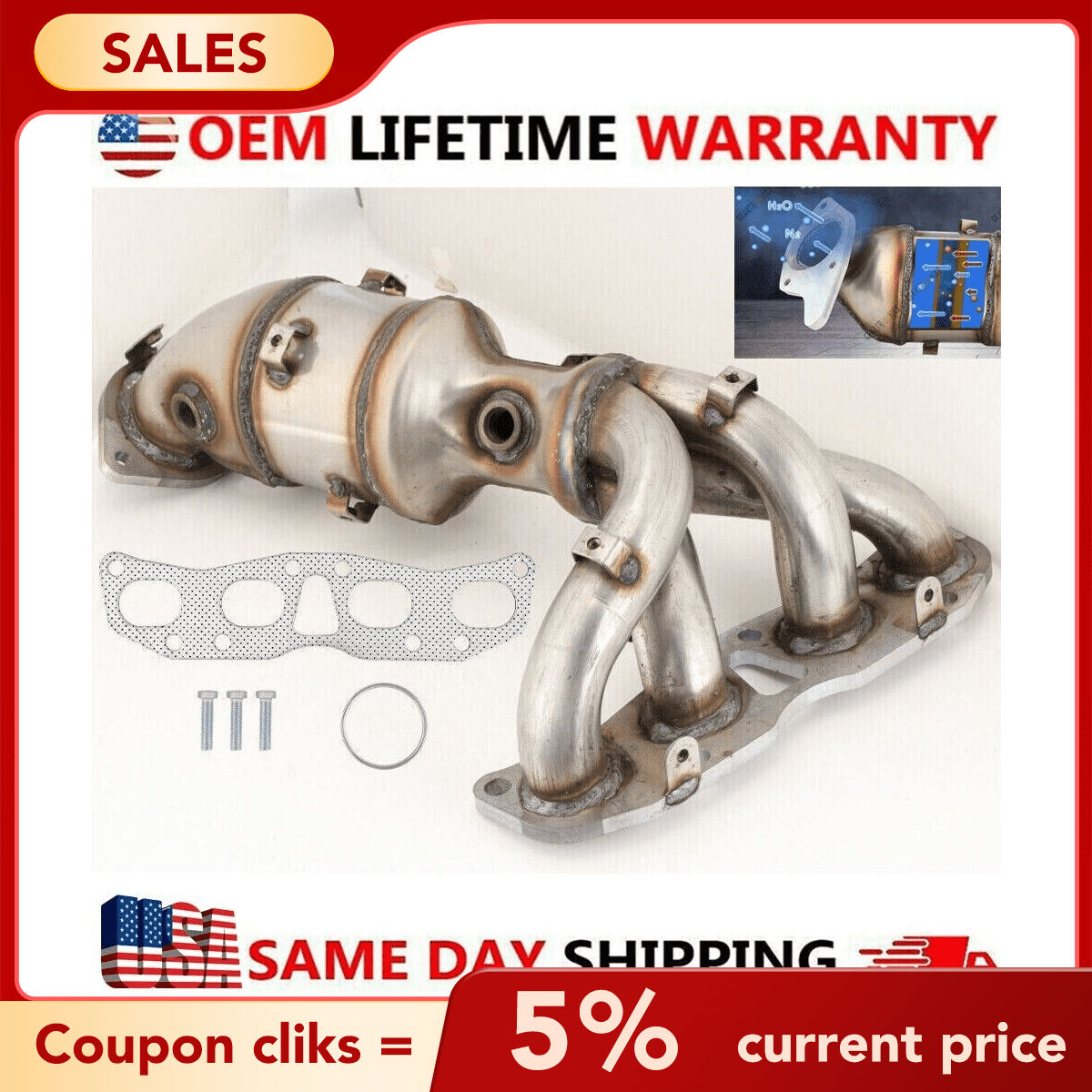 FOR 07-12 NISSAN ALTIMA 2.5L FACTORY STYLE CATALYTIC CONVERTER EXHAUST ...