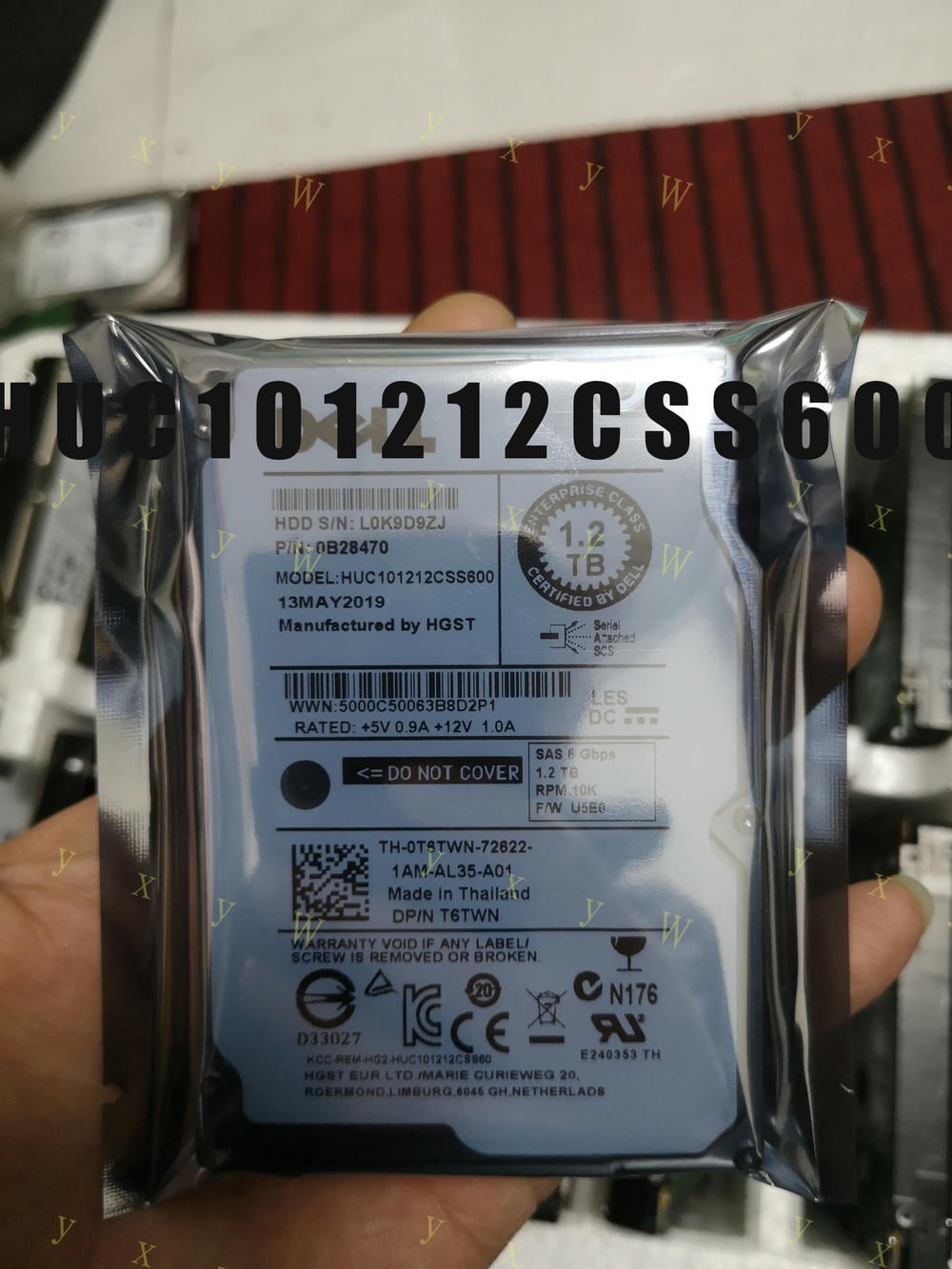 FOR 1.2TB 10K 2.5 SAS 6.0GB/s Enterprise HDD HUC101212CSS600 0 Hour ...