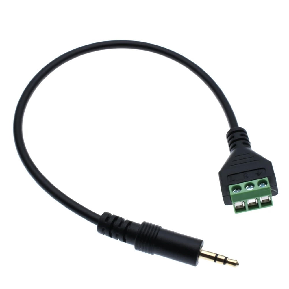 FOR 1/4" Stereo TRS Male 3 Pole To AV Screw Video Balun Terminal Cable ...