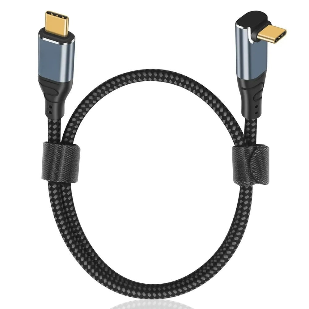 FOR 1.5ft, 90 Degree USB C Cable Short, 240W USB C Cable PD 3.1 Type C ...