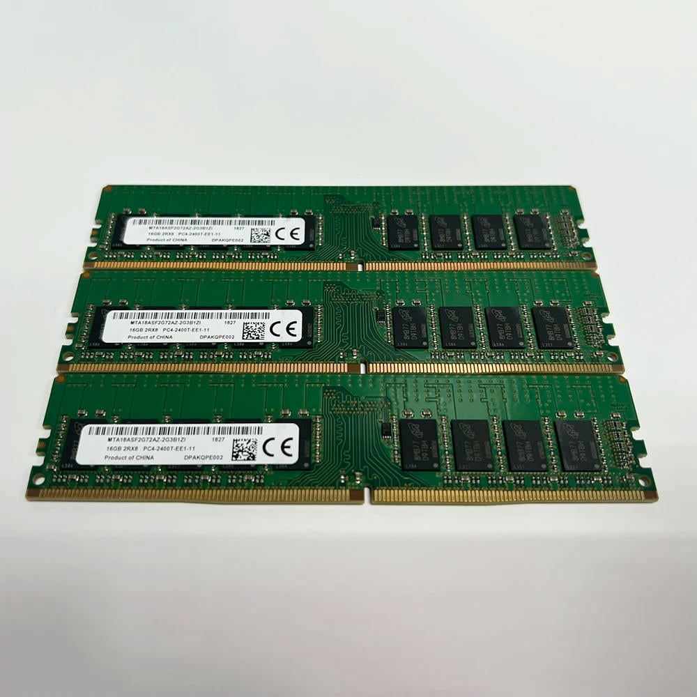 FOR 1 Pcs For RAM 16GB 2RX8 DDR4 2400 PC4-2400T-EE1 MTA18ASF2G72AZ ...