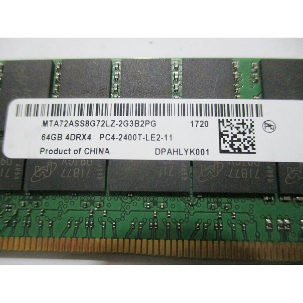 FOR 1 Pcs For RAM 64G 64GB 2400T DDR4 2400 4DR×4 RECC RDIMM ...