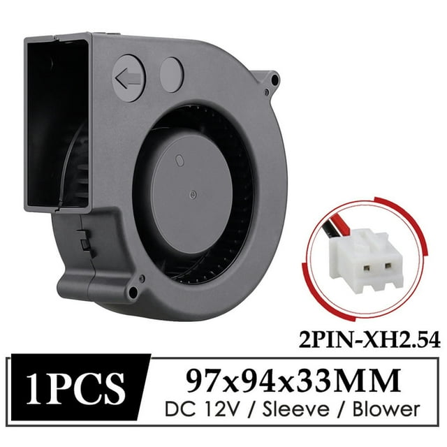 FOR 1 Piece High Air Pressure Turbo Blower 2Pin Fan 9733 97x33mm Air ...