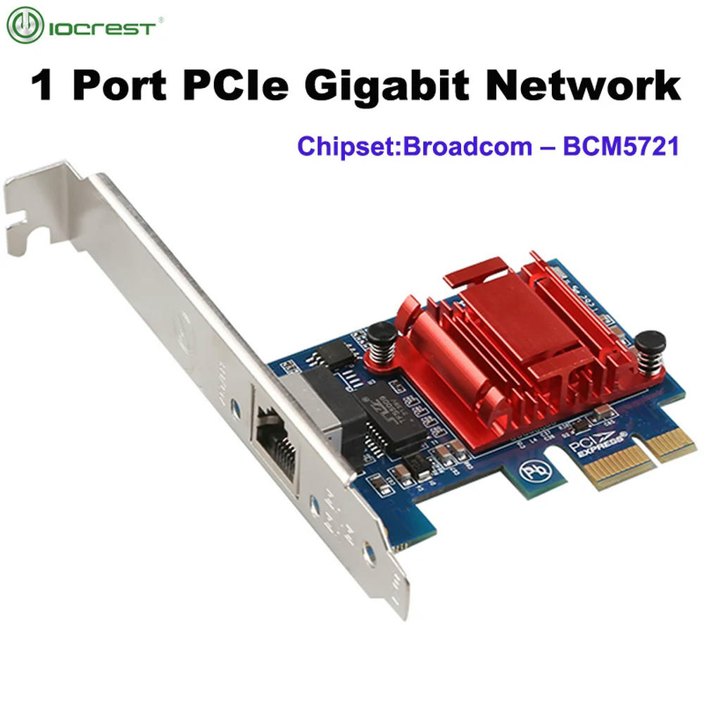 FOR 1 Port PCIe 1Gbps NIC Adapter Network Card 10/100/1000 Mbps Single ...