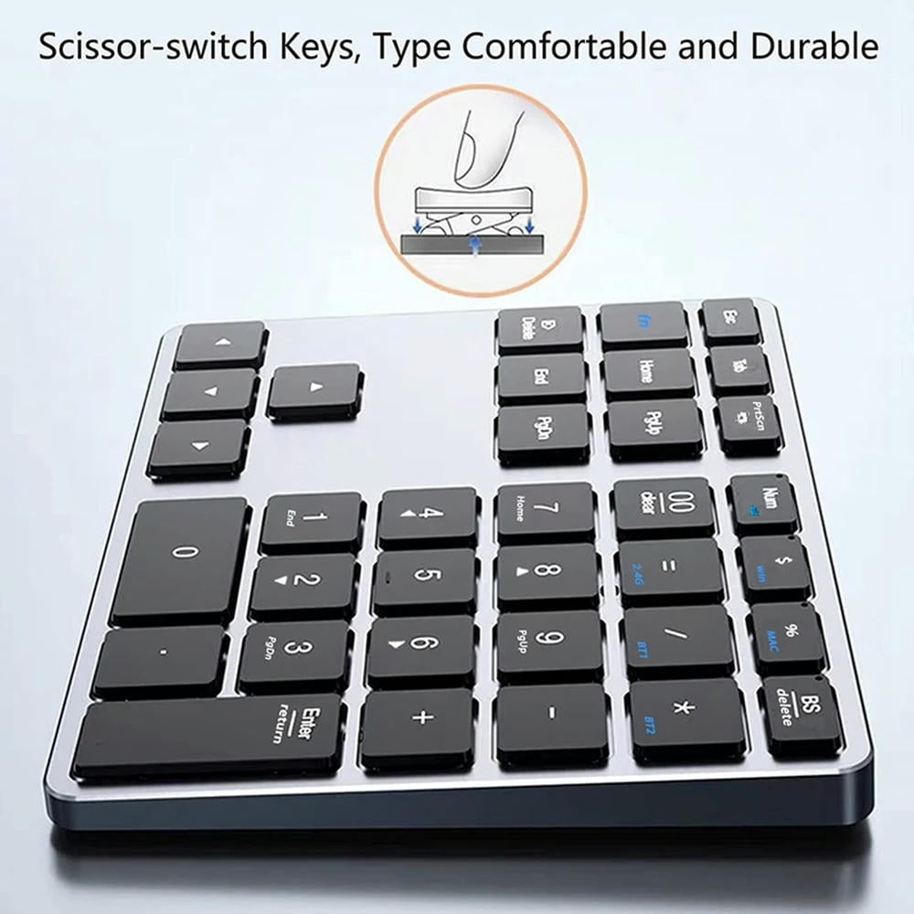 FOR 1 Set Number Pad 35 Keys Numeric Keypad Portable Slim Numpad For ...