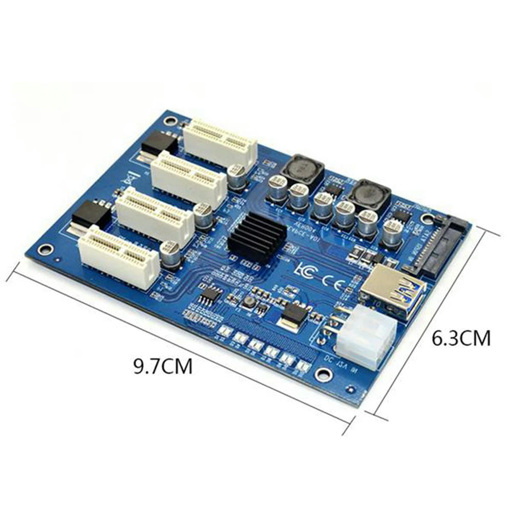FOR 1 Set PCI-E X1 To 4 PCI-E X16 Expansion Kit 1 To 4 Port PCI Express ...