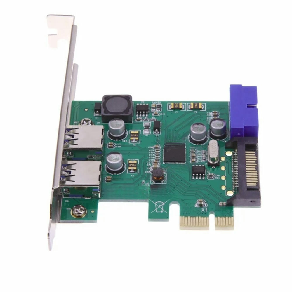 FOR 1 pcs 2-Port USB 3.0 19-pin USB3.0 PCI-E PCI Express pcie Card ...