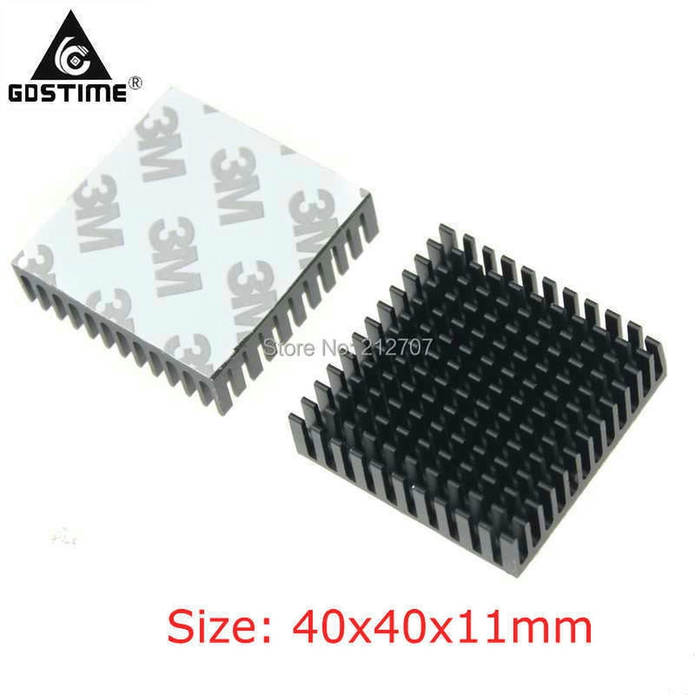FOR 10 Pieces/lot 40x40x11mm Radiator Extrusion LED CPU Cooler Aluminum ...