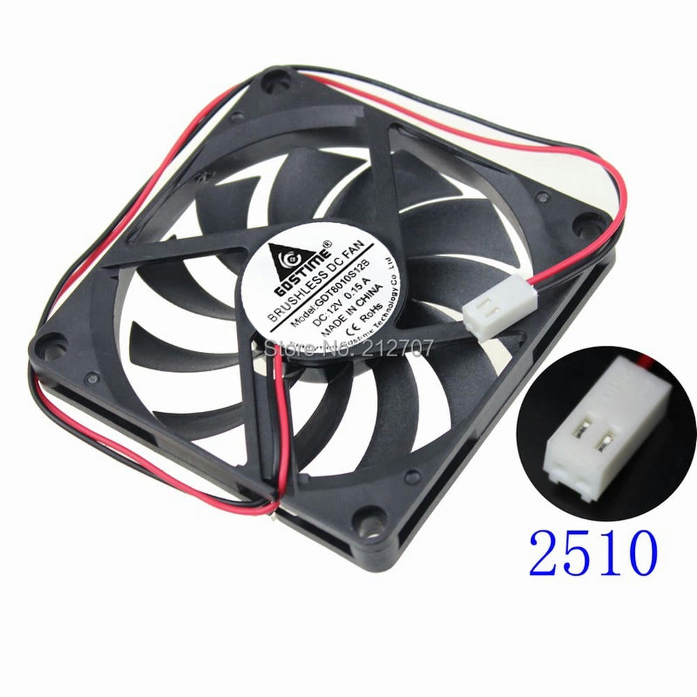 FOR 10 Pieces/lot 8010 80x80x10mm 2Pin-2510 Connector Computer 80mm 12V DC Cooling Fan - Walmart.com