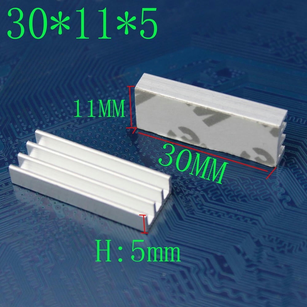 FOR 100 Pieces/lot 30x11x5mm Cooler Processor DIY CPU IC Extruded ...
