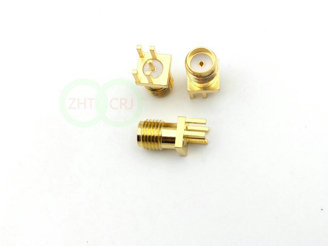 FOR 100 pcs brass SMA female jack solder PCB clip edge mount RF ...
