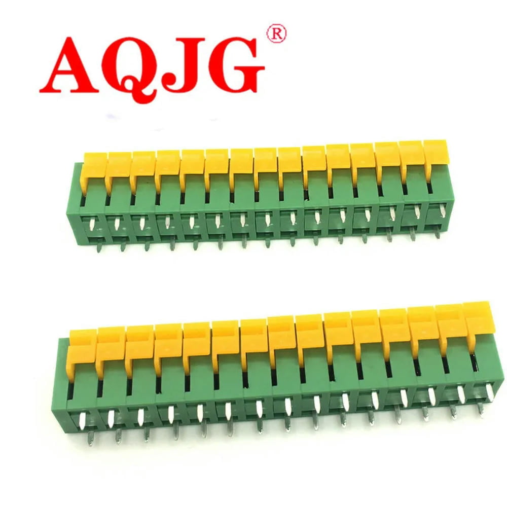 FOR 100PCS 5.08mm Pitch Spring Terminal Connector 2/3/4/5/10-20P KF142V ...