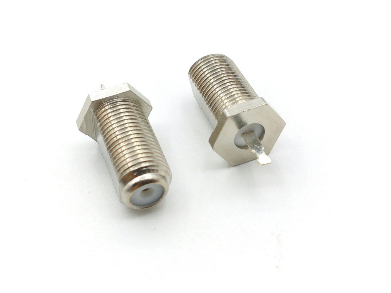 FOR 100PCS BRASS F Type Panel Mounted Socket Female Jack Solder ...