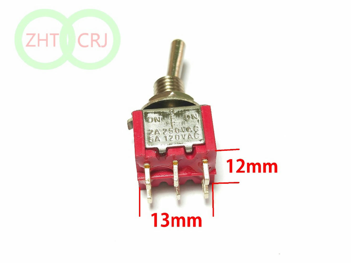 FOR 100Pcs 2A 250V 5A 120V 6-pin Toggle Switch ON-OFF-ON SPDT 3 stalls ...