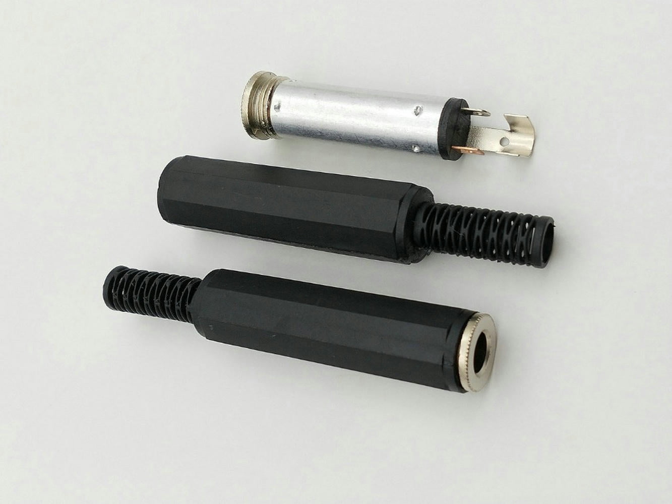 FOR 100pcs 1/4" STEREO FEMALE TS Jack Plug 6.3mm Stereo Solder ...