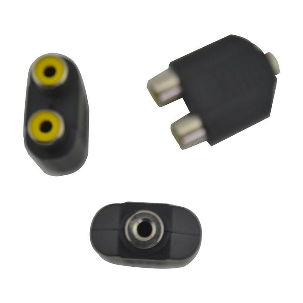 FOR 100pcs 3.5mm 1/8" Stereo female jack to 2 dual RCA female Y ...