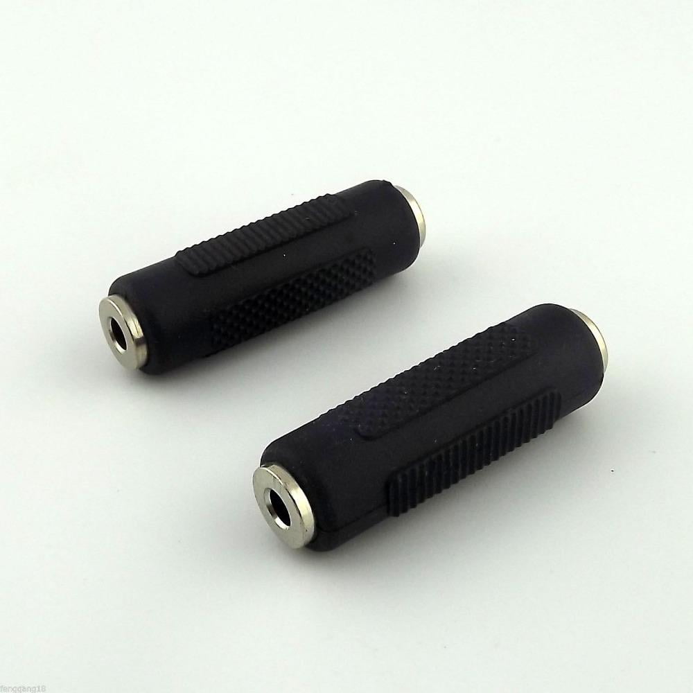 FOR 100pcs 3.5mm 1 Female to Female Stereo Coupler Audio Connector ...