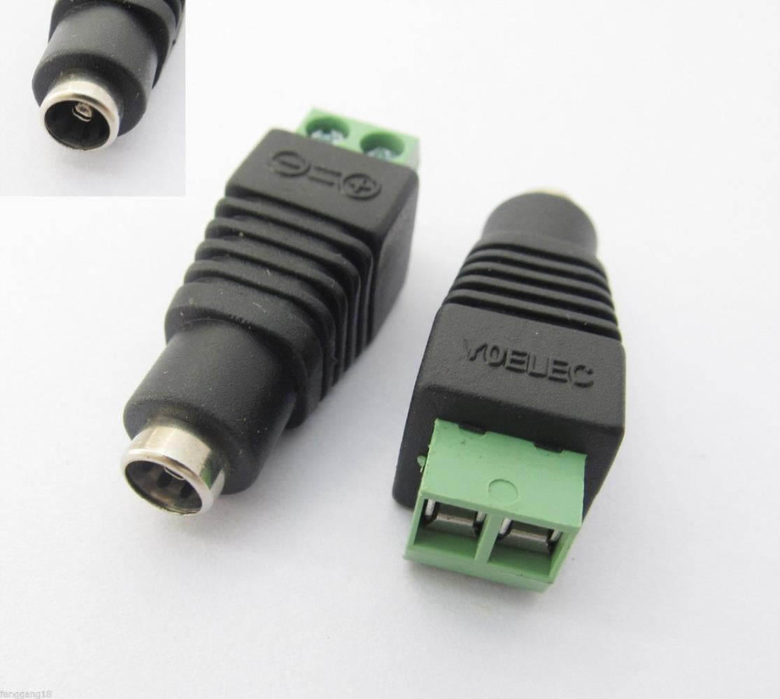 FOR 100pcs 5.5mm x 2.1mm 2.1mm Female CCTV Camera LED DC Power Jack ...