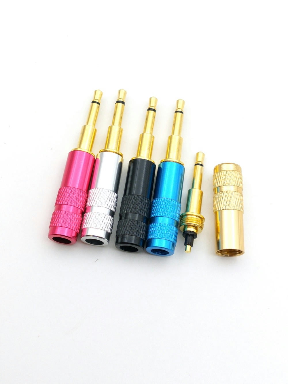 FOR 100pcs 5color mini 2.5mm Mono plug Audio soldering connector ...